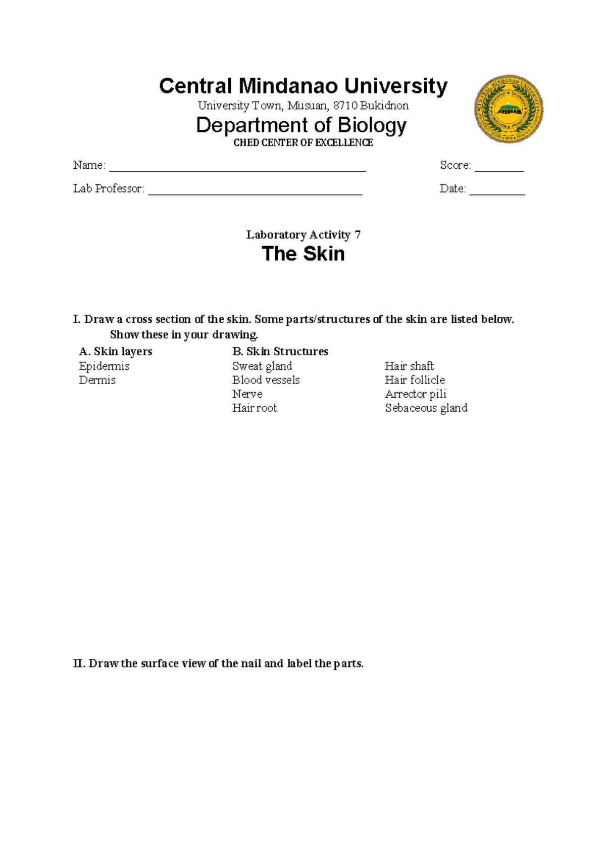 Estrera, EG - Exercise No. 7 - Physiology - StuDocu