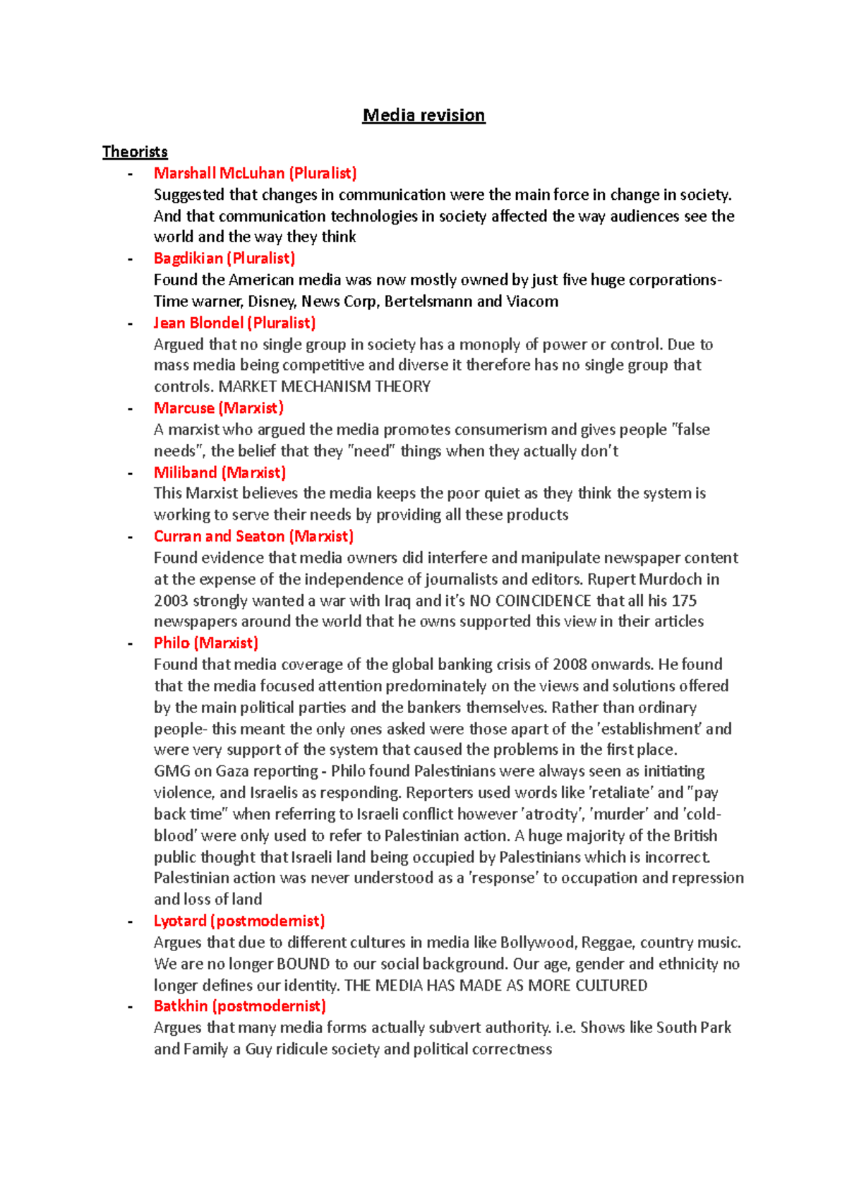 Media revision - And that communication technologies in society ...