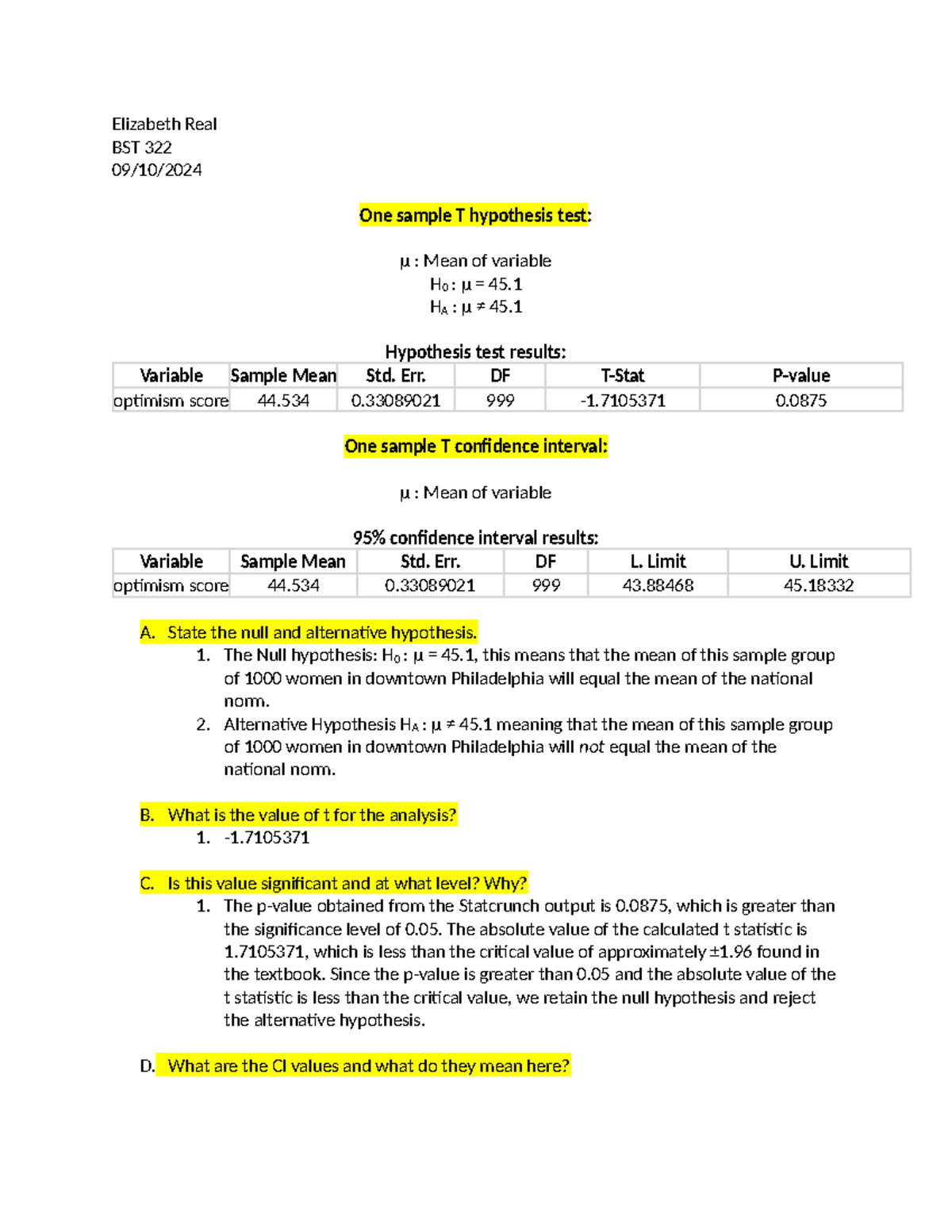BSTWeek 2Discussion 1 - Discussion Board 1; week 2 - Elizabeth Real BST ...