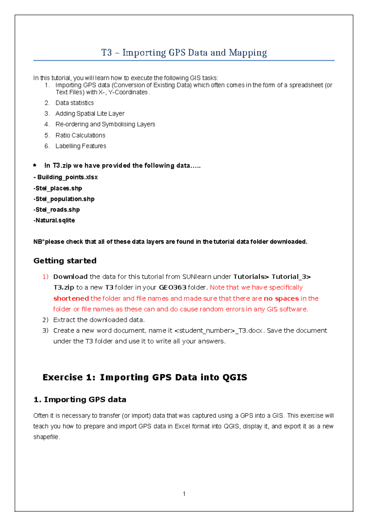 Data Importing and Map Making - T3 – Importing GPS Data and Mapping In ...
