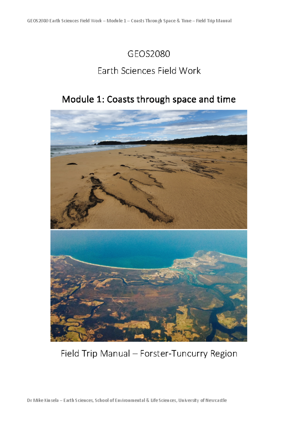 GEOS2080 Module 1 Coasts Field Manual 2024 - GEOS Earth Sciences Field ...