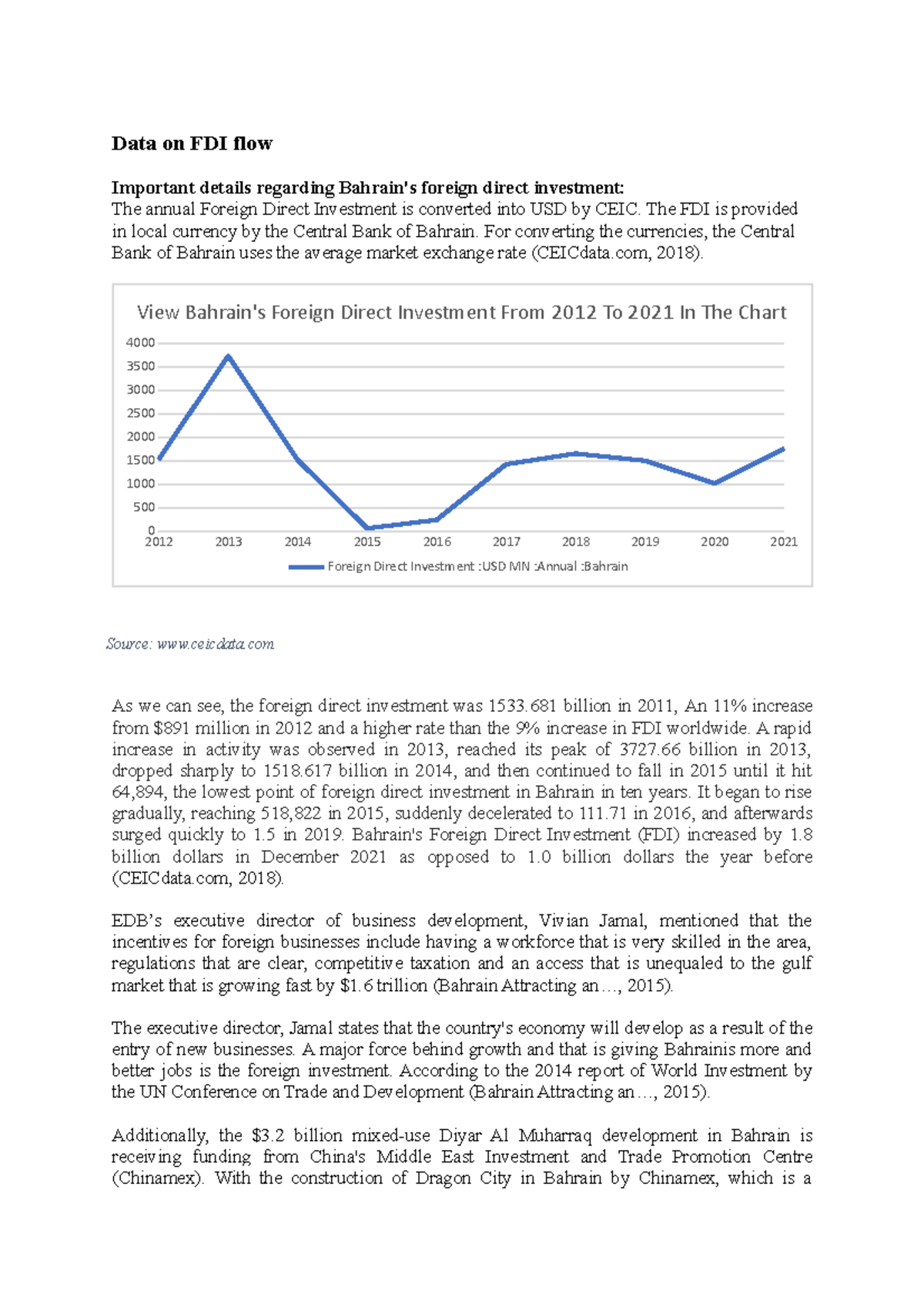 Data flow mgt439... - lk, - Data on FDI flow Important details ...