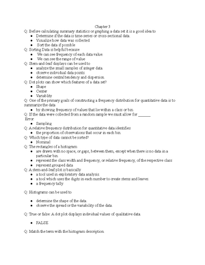 Smartbook 3-1 - Numbers that summarize a sample of data are called Statistics and numbers that ...