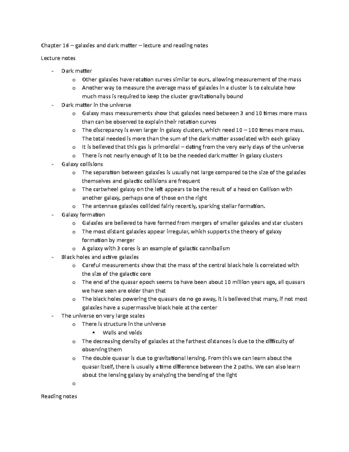 Astronomy Chapter 16 - galaxies and dark matter - Chapter 16 – galaxies ...