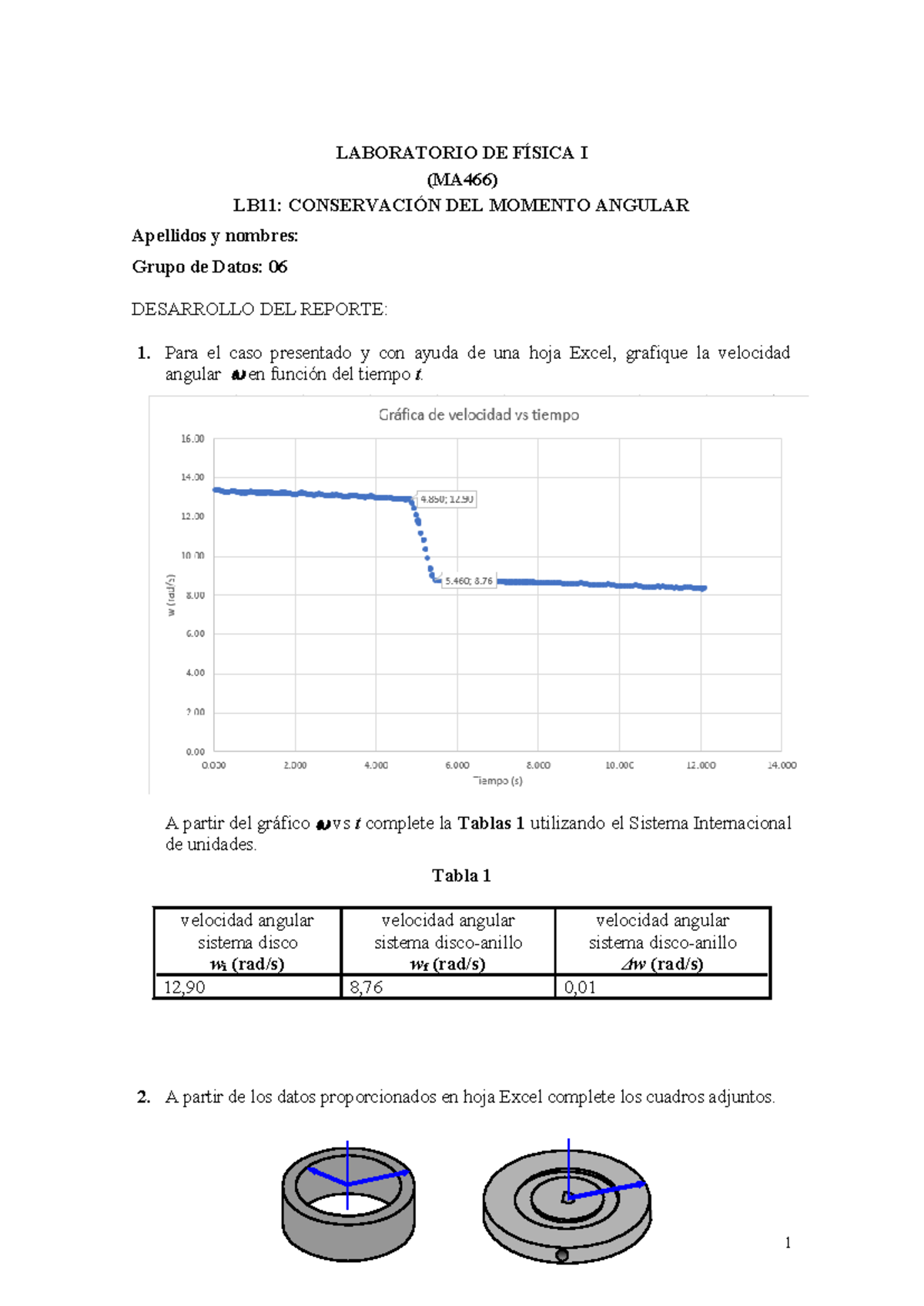 LAB fisica - LABORATORIO DE FÍSICA I (MA466) LB11: CONSERVACIÓN DEL ...