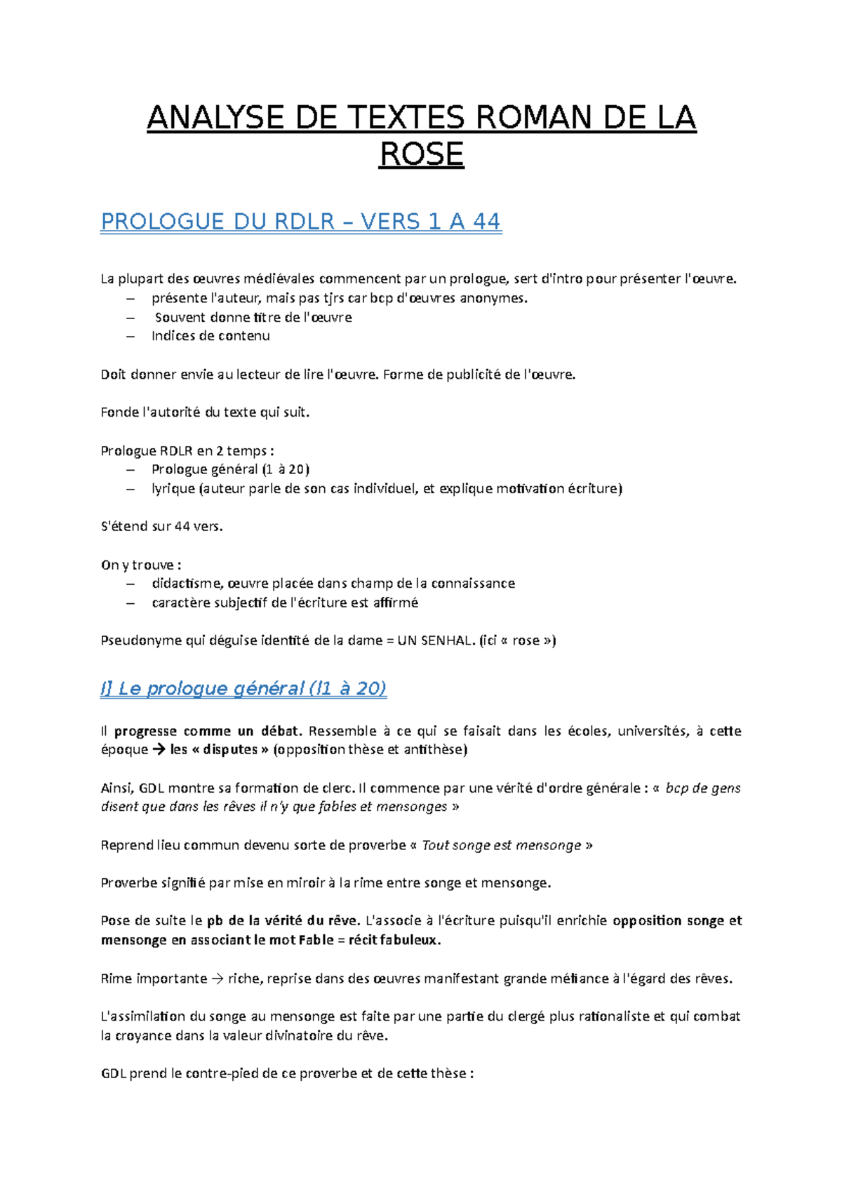 Littérature française - Analyse de texte 6 - ANALYSE DE TEXTES ROMAN DE ...