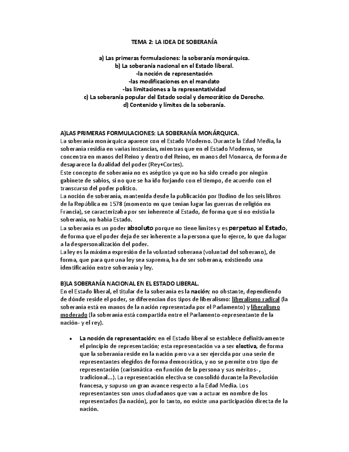 Tema 2 Consti - Apuntes - TEMA 2: LA IDEA DE SOBERANÍA a) Las primeras ... Tema 2 Consti - Apuntes - TEMA 2: LA IDEA DE SOBERANÍA a) Las primeras ...
