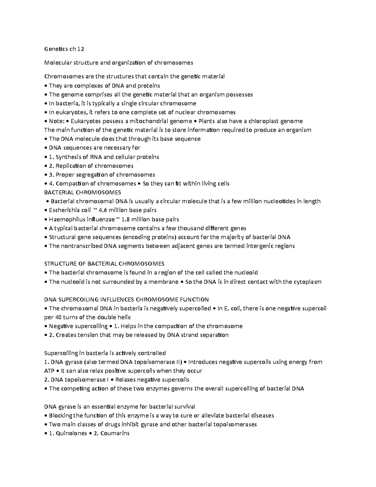 Genetics Chapter 12-13 - Genetics ch 12 Molecular structure and ...