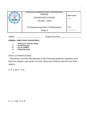 ACR Science AND MATH Month - DEPARTMENT OF EDUCATION REGION VIII ...