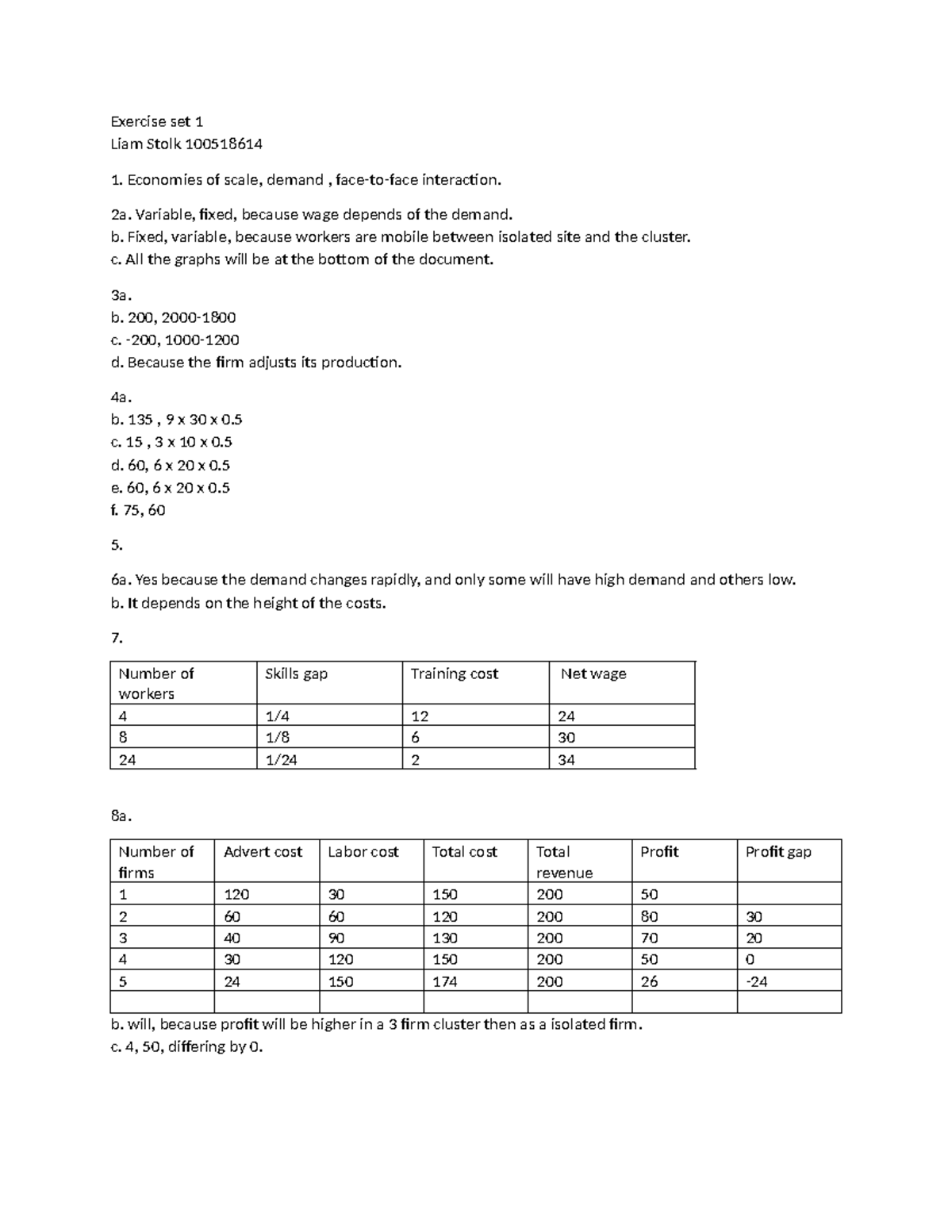 Exercises set 2 - Solutions to the exercise set 2 - Exercise set 1 Liam Stolk 100518614 ...