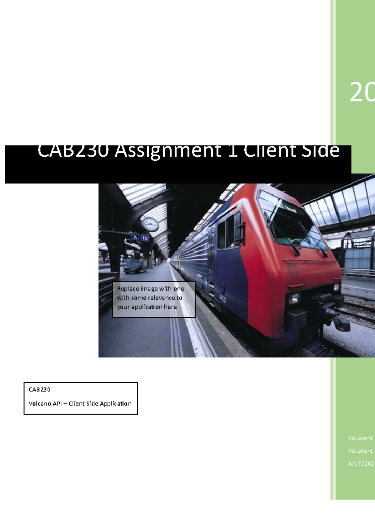 CAB230Client Side Report Template - 202