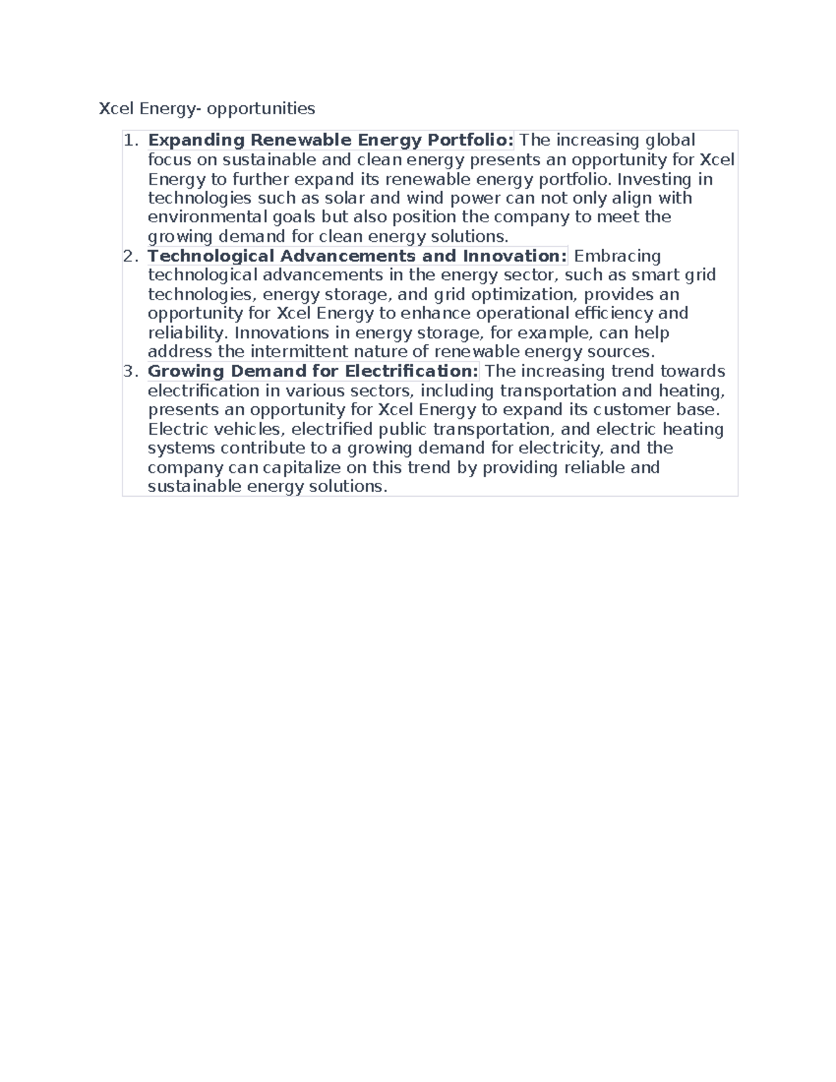 Xcel Energy- opportunities - Expanding Renewable Energy Portfolio: The ...
