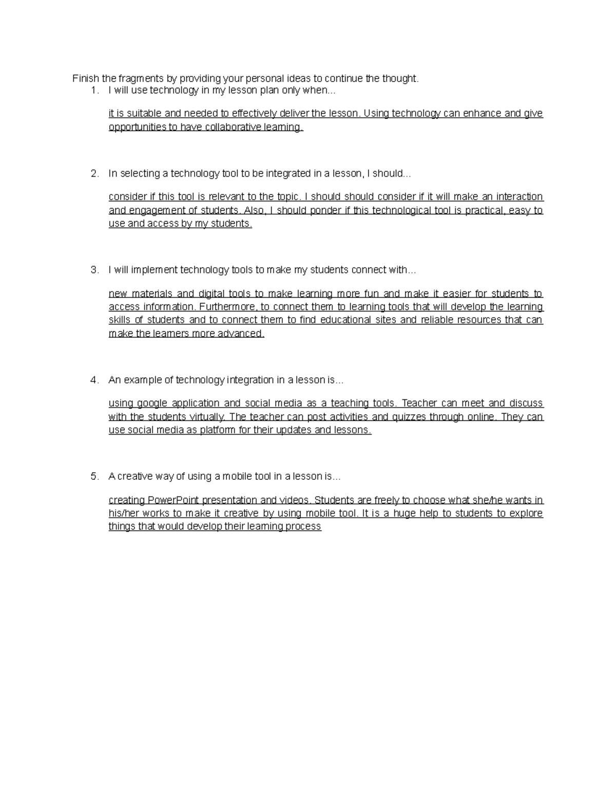 TTL Module 5 - Technology tools reflection - Technology for Teaching ...