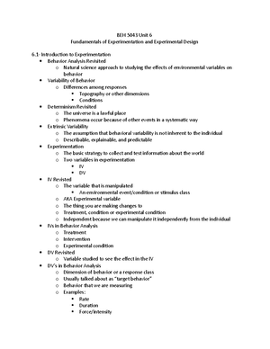UNIT 7 Multielement Designs Notes - UNIT 7 MULTIELEMENT DESIGNS NOTES 7 ...