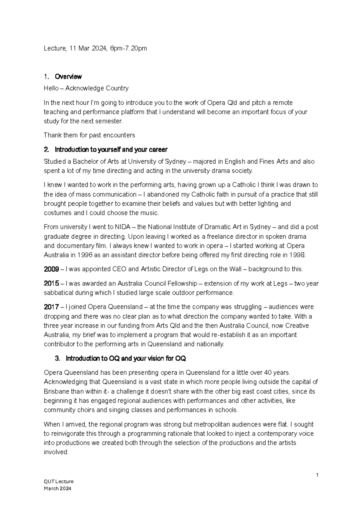 OQ CEO Patrick Nolan Client Transcript - 11 Mar 2024-2 - 1 QUT Lecture ...