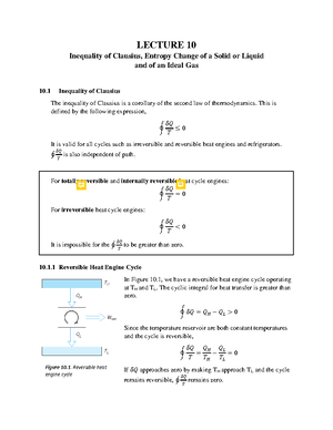 ME 63 AY 2020-2021 Lecture Notes 13 - LECTURE 13 Second Law of ...