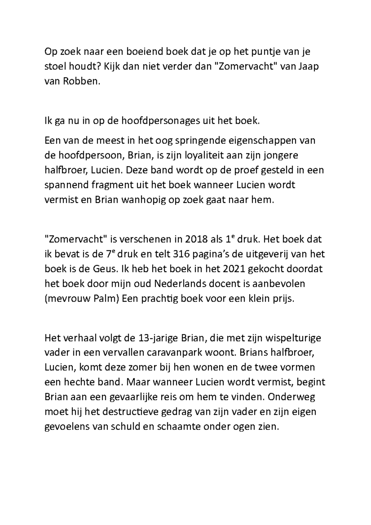 Zomervacht - Mooi nederlands boek poster - Op zoek naar een boeiend ...