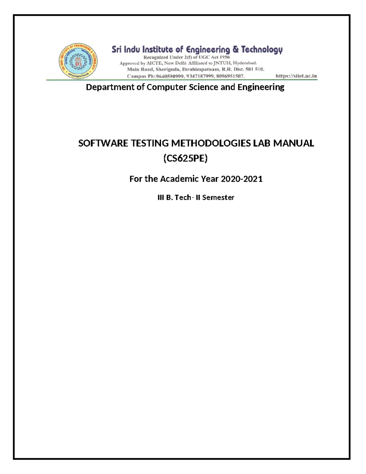 STM LAB Manual - Department of Computer Science and Engineering ...