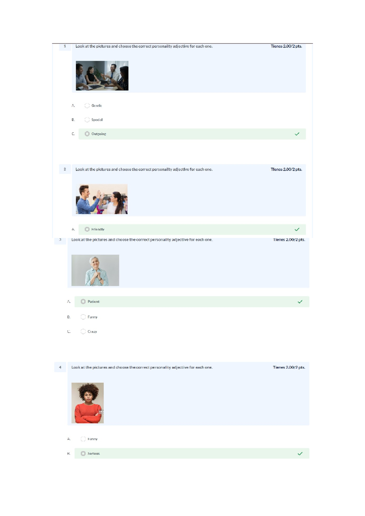 Ingles III - Week 03 - Pre -Task Personality adjectives I - Time to ...