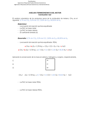 3ES TEAT01 Análisis Termodinámico del Motor. Instrucciones - Emisiones ...
