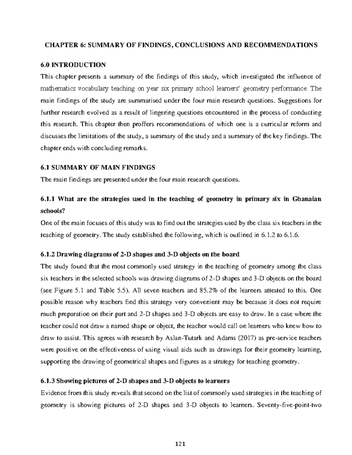 Mathematic-influence-18 - CHAPTER 6: SUMMARY OF FINDINGS, CONCLUSIONS ...