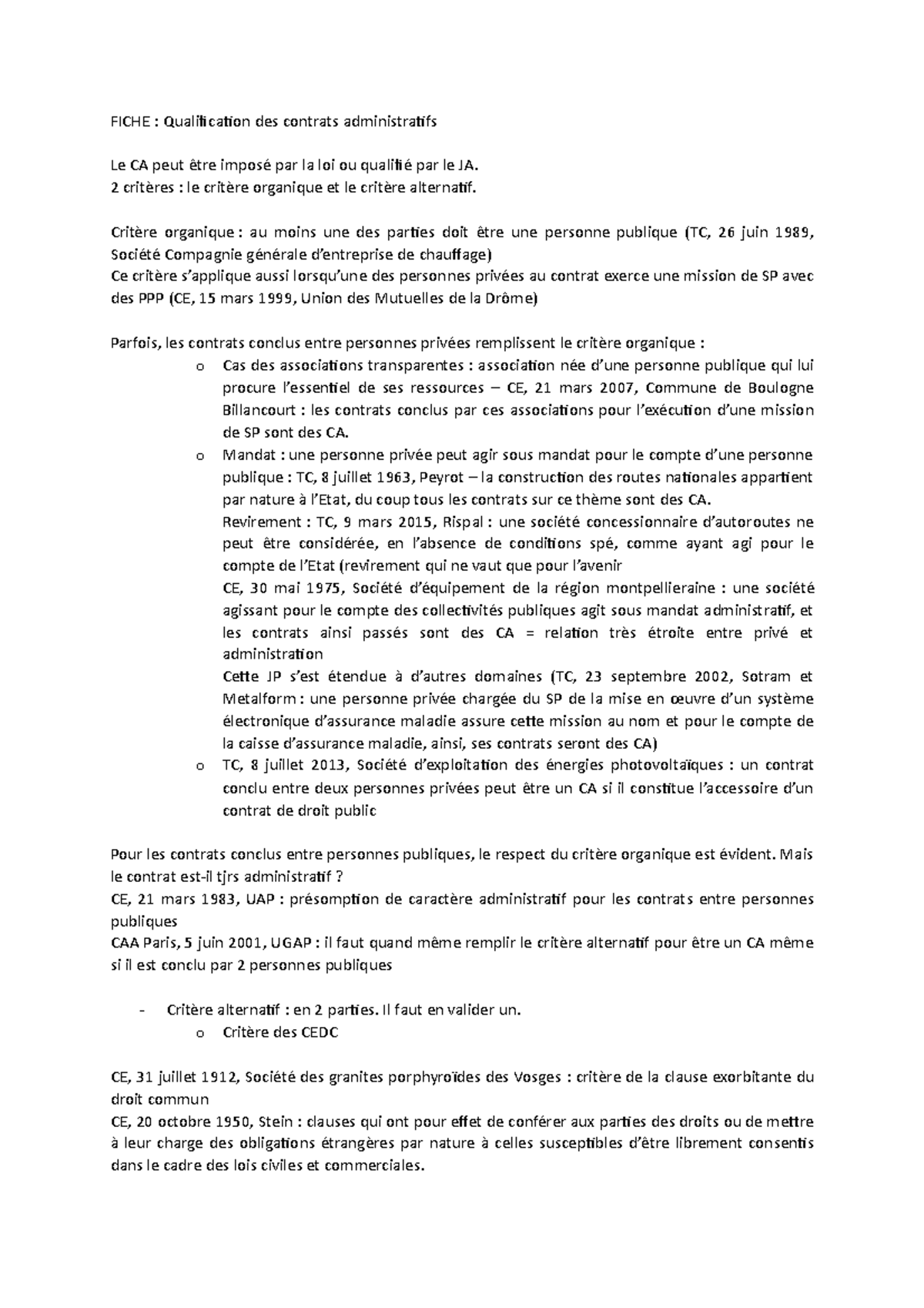 Contrat administratif - la qualification de contrat administratif ...