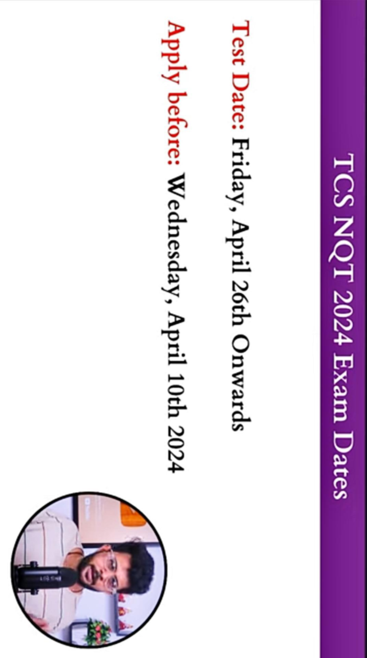 TCS Preparation - Apply before: Wednesday, April 10th 2024 Test Date ...