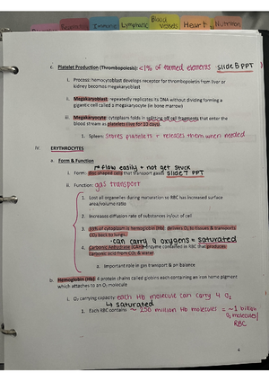 Blood Notes: First Lesson - HLTH120 - Studocu