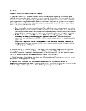 Emily Case Study - Case Studies, Chapter 13, Labor and Birth Process ...