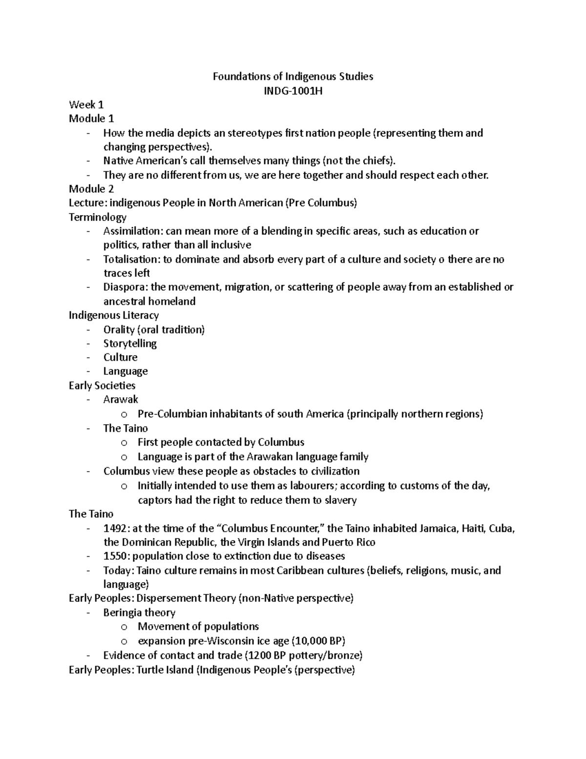 Foundations of Indigenous Studies - Foundations of Indigenous Studies ...