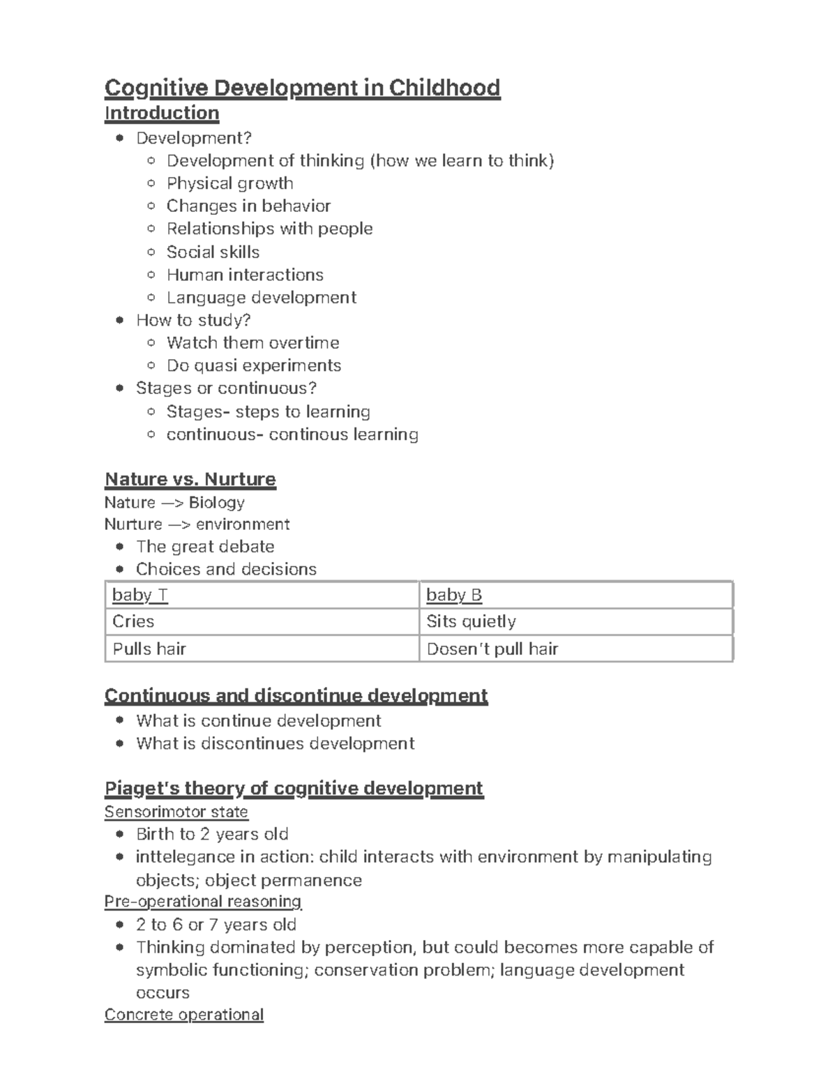 Cognitive Development in Childhood - ï ï ï ï ï ï ï ï ï ï ï ï ï ï ï ï ï ...