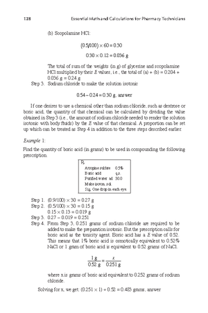 Essential Math and Calculations for Pharmacy Technicians-19 - WDEOHW PJ ...