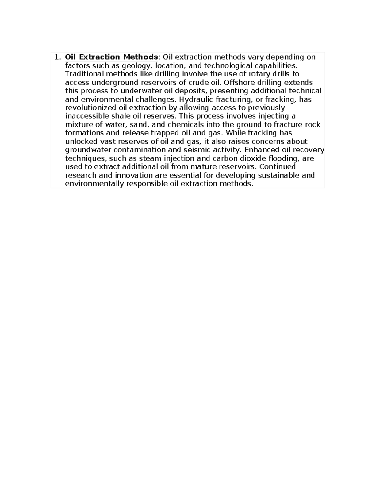 Oil Extraction Methods - Traditional methods like drilling involve the ...