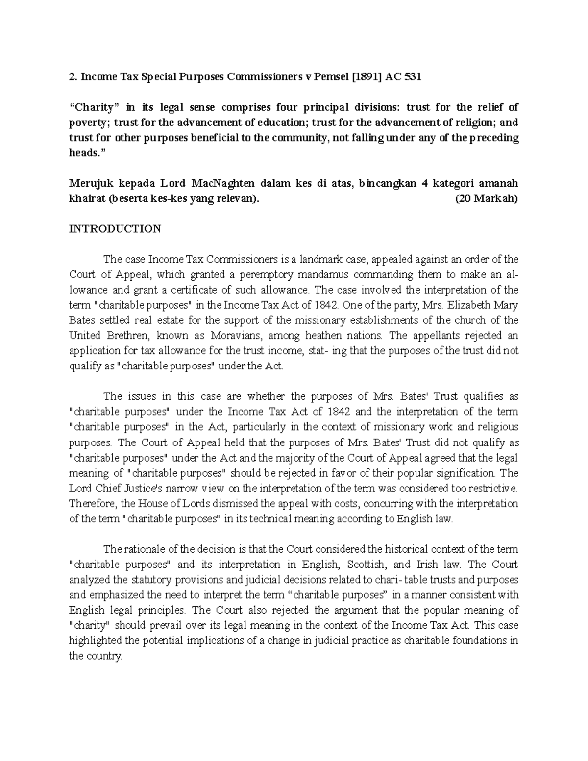 Tutorial - Charitable Trust - Income Tax Special Purposes Commissioners ...