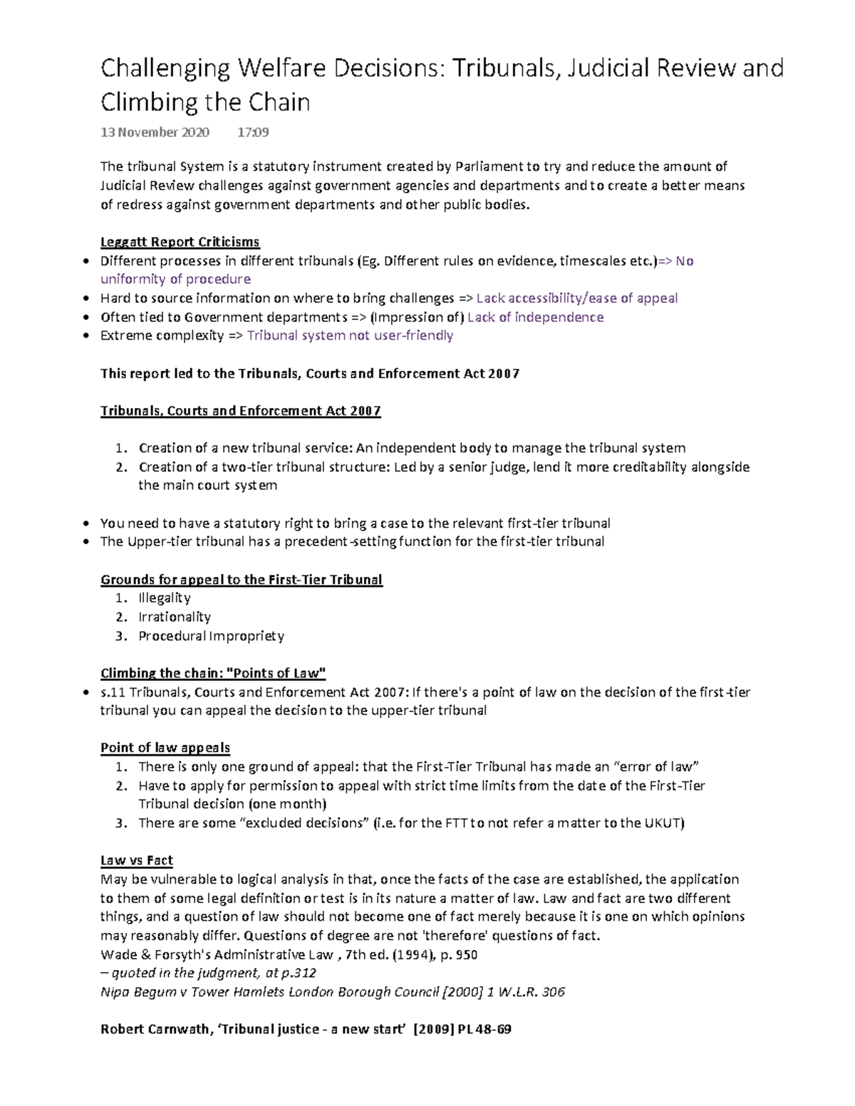 Challenging Welfare Decisions Tribunals, Judicial Review and Climbing ...