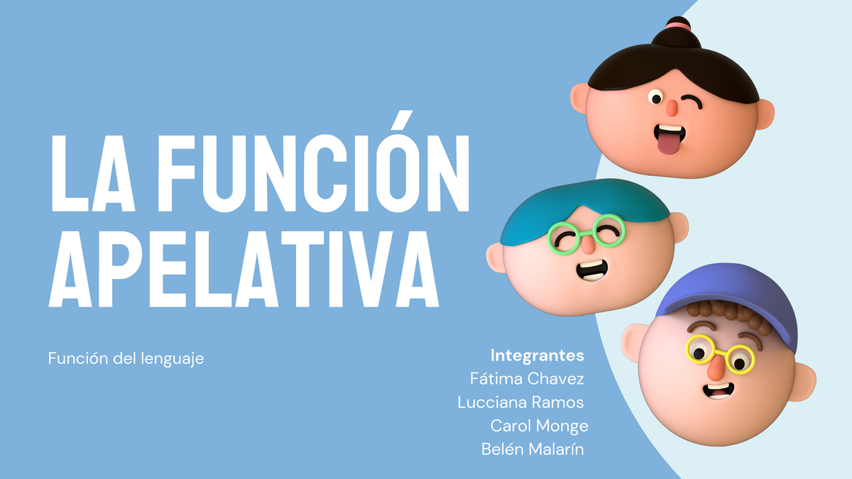 Función apelativa - La función Apelativa Función del lenguaje ...