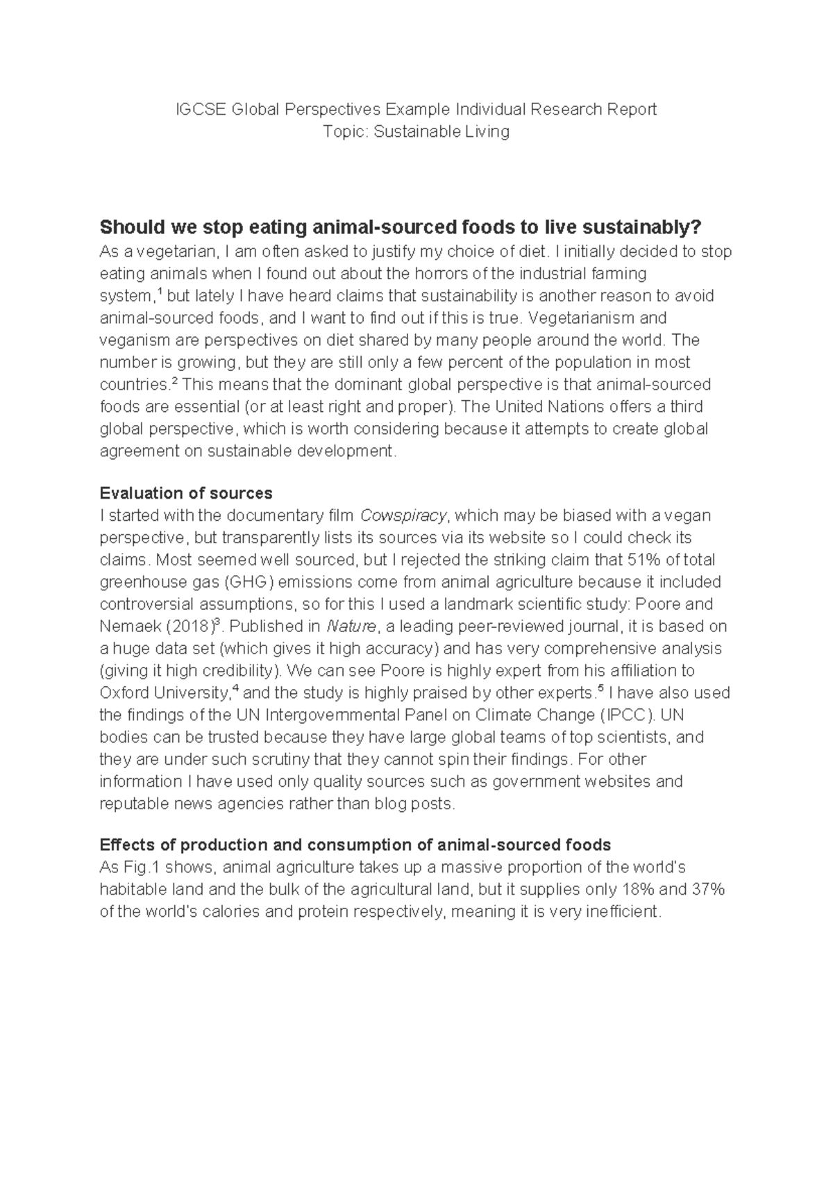 Igcse Global Perspectives Example Individual Research Report - IGCSE ...