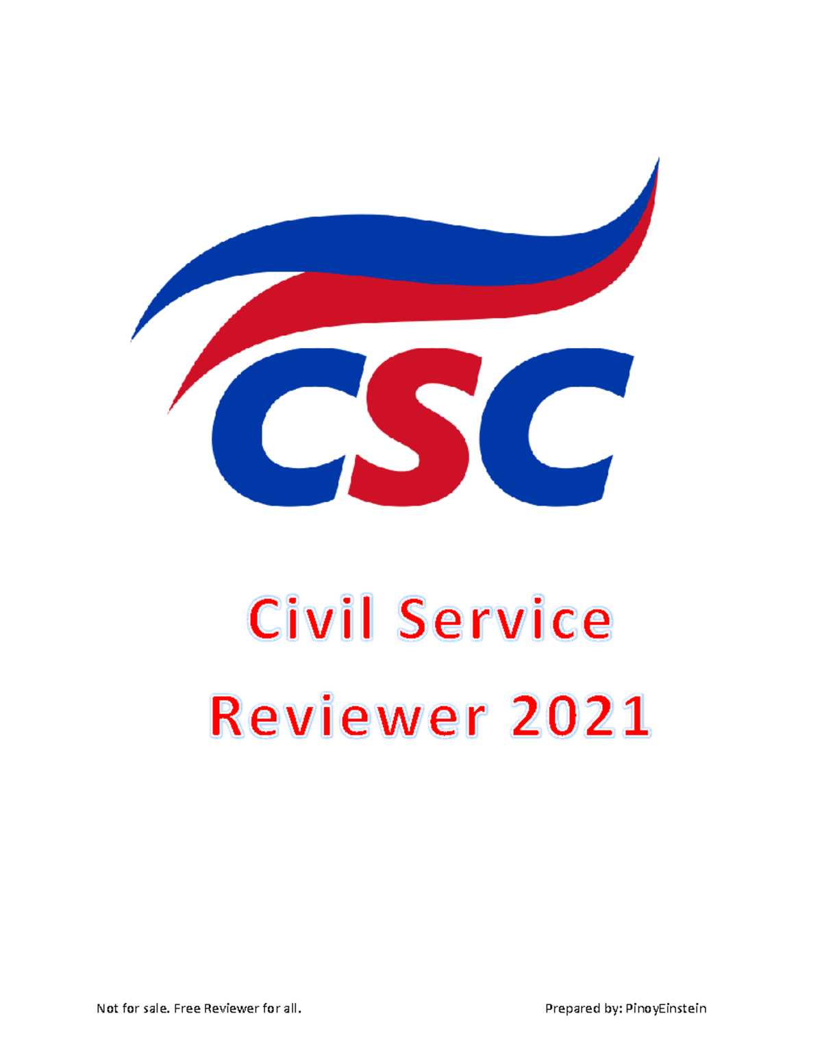 FREE Civil Service Reviewer 2021 - Prepared by: Shortcut link: facebook ...