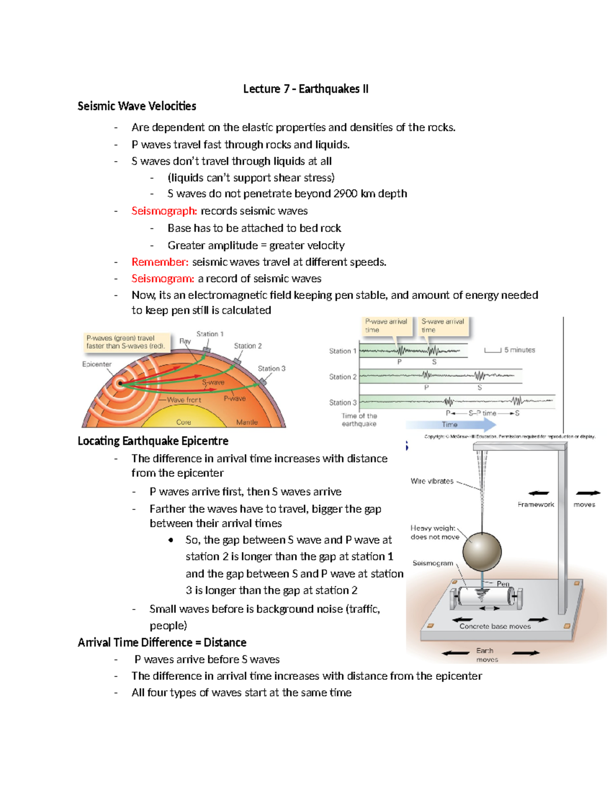 Earthsc 2GG3 - Lec 7 - Lecture notes 7 - Lecture 7 - Earthquakes II ...