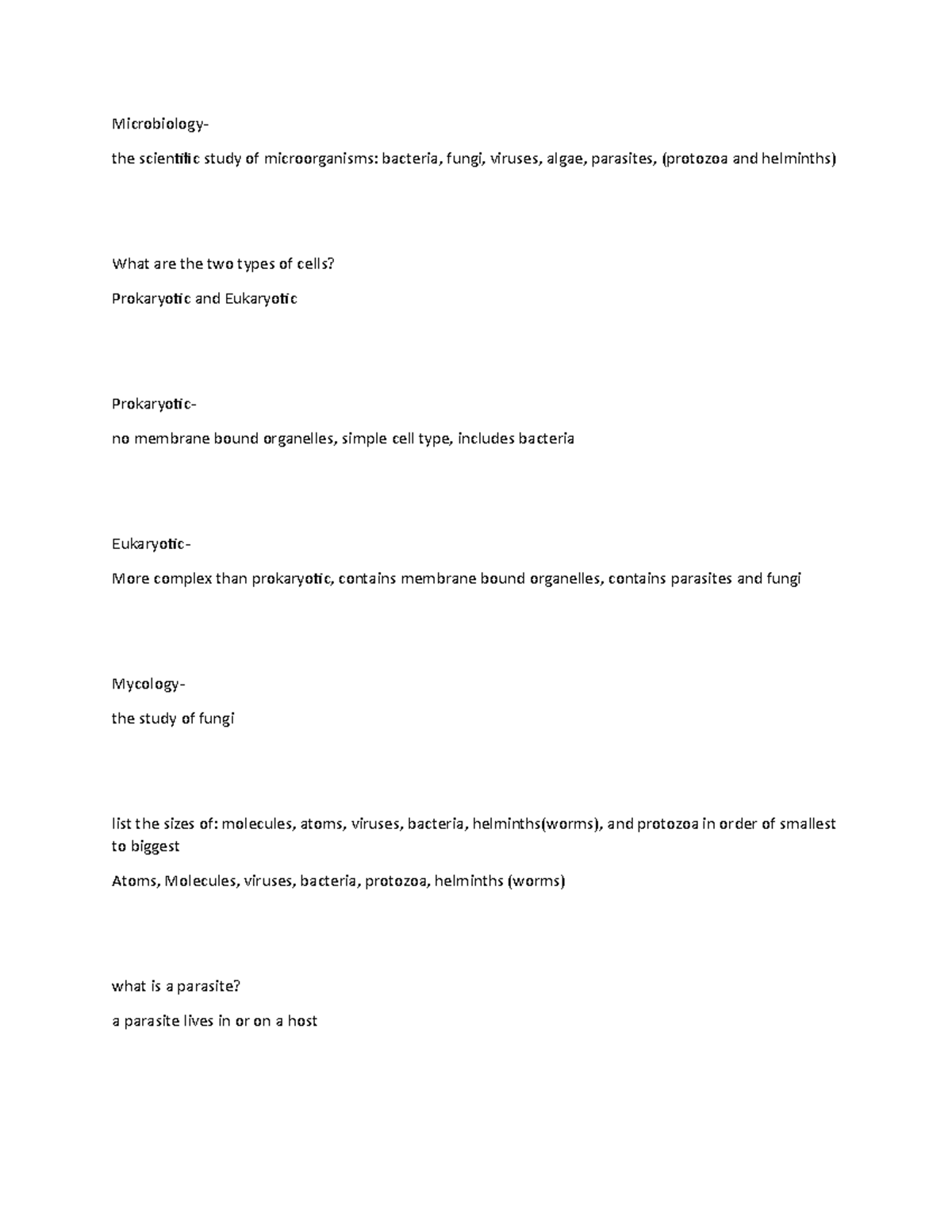 Microbiology TEST CHAP 1-10 - Microbiology- the scientific study of ...