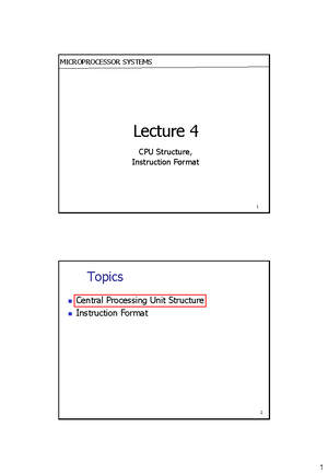 Week 7 - Lecture notes 7 - Microcontroller Systems (KON 309E) LECTURE ...