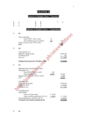 Chapter 7 Answer Key - CHAPTER 7 Exercises 1, 2, 3, 4, 5, 6 All ...