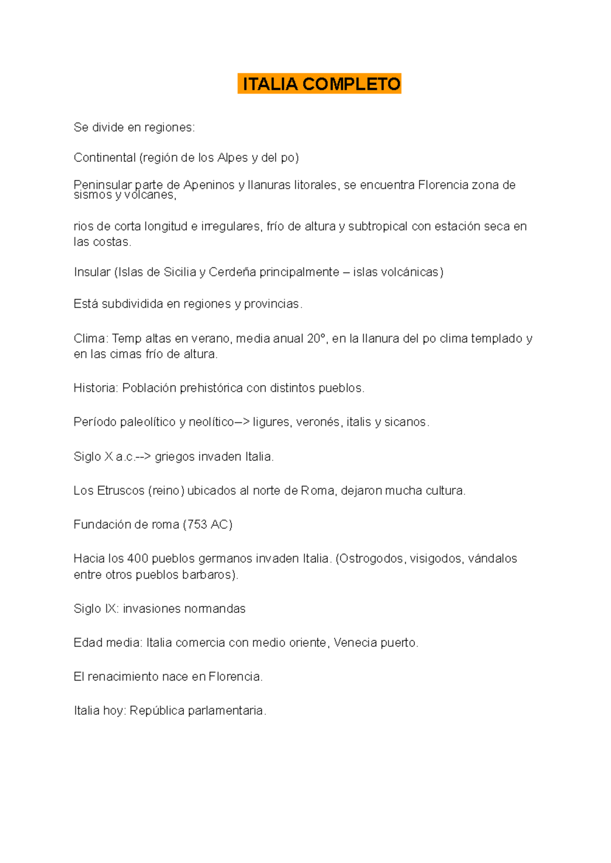 Italia Completo - .aaaa - ITALIA COMPLETO Se divide en regiones ...