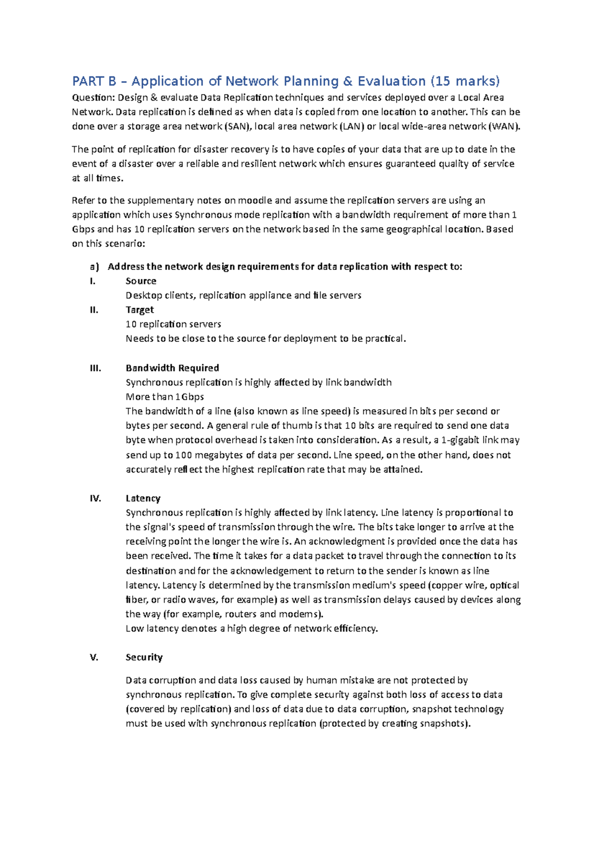 Assignment question and answers part 4 - PART B – Application of ...