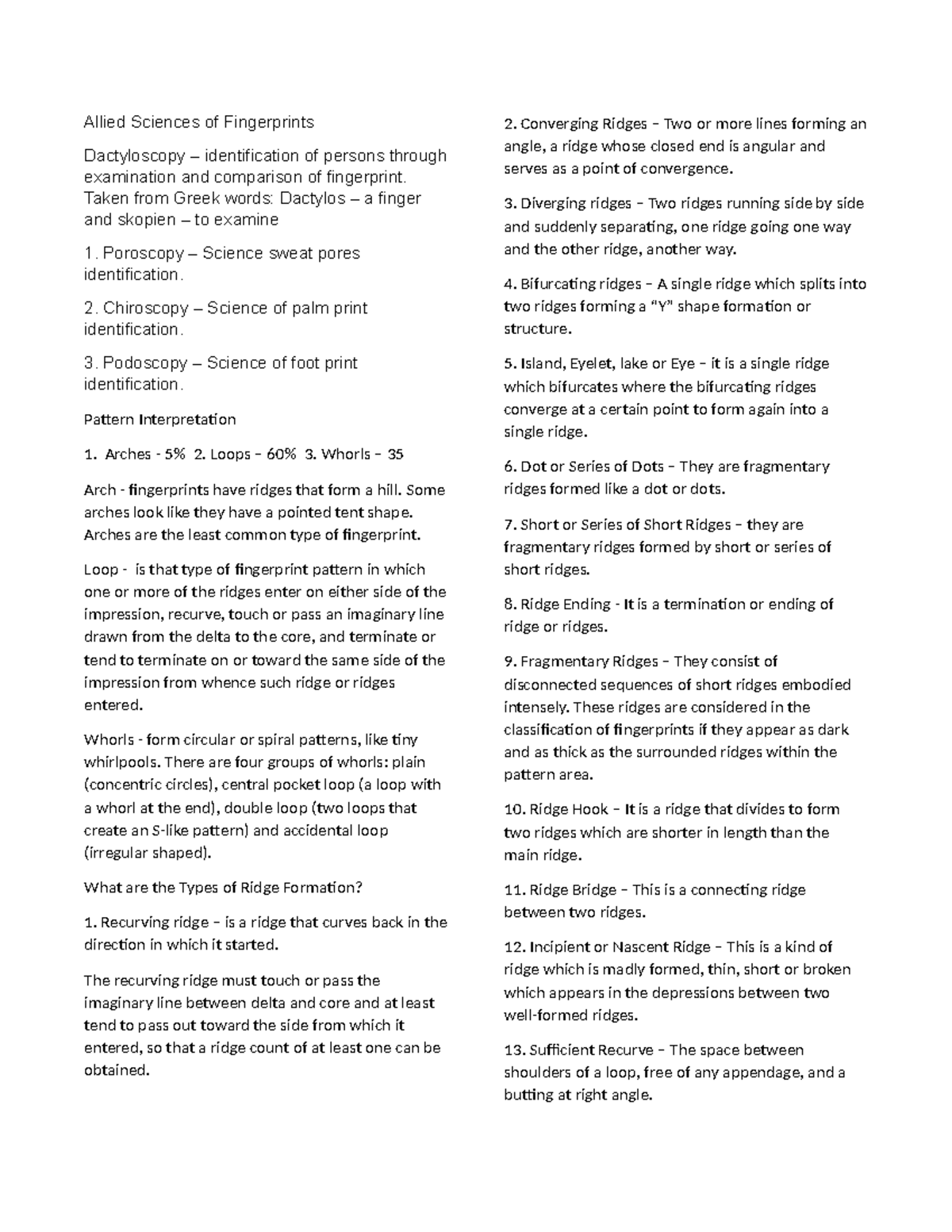 Allied Sciences of Fingerprints - Allied Sciences of Fingerprints ...