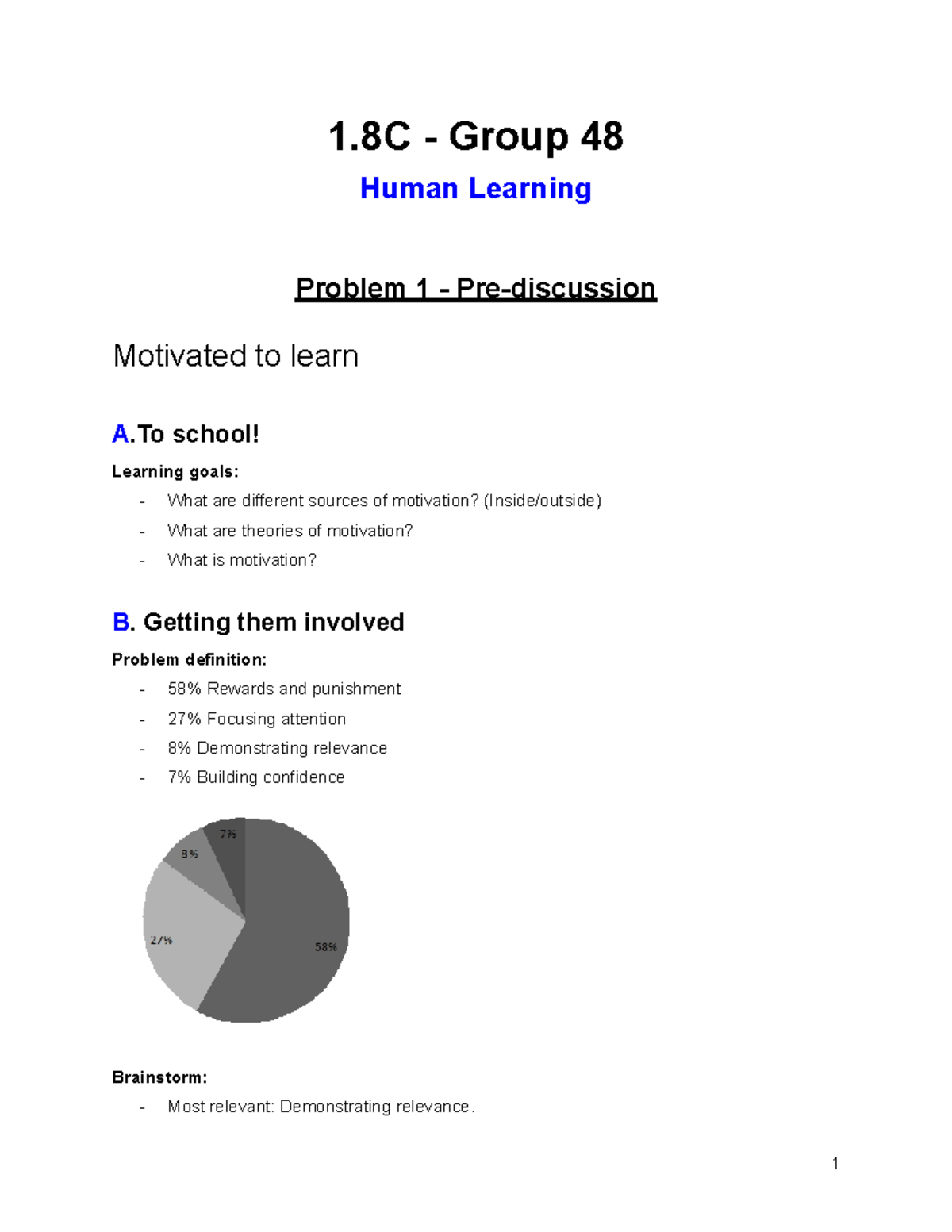 1.8C - 2 - Human Learning Key Points ENG - 1 - Group 48 Human Learning ...
