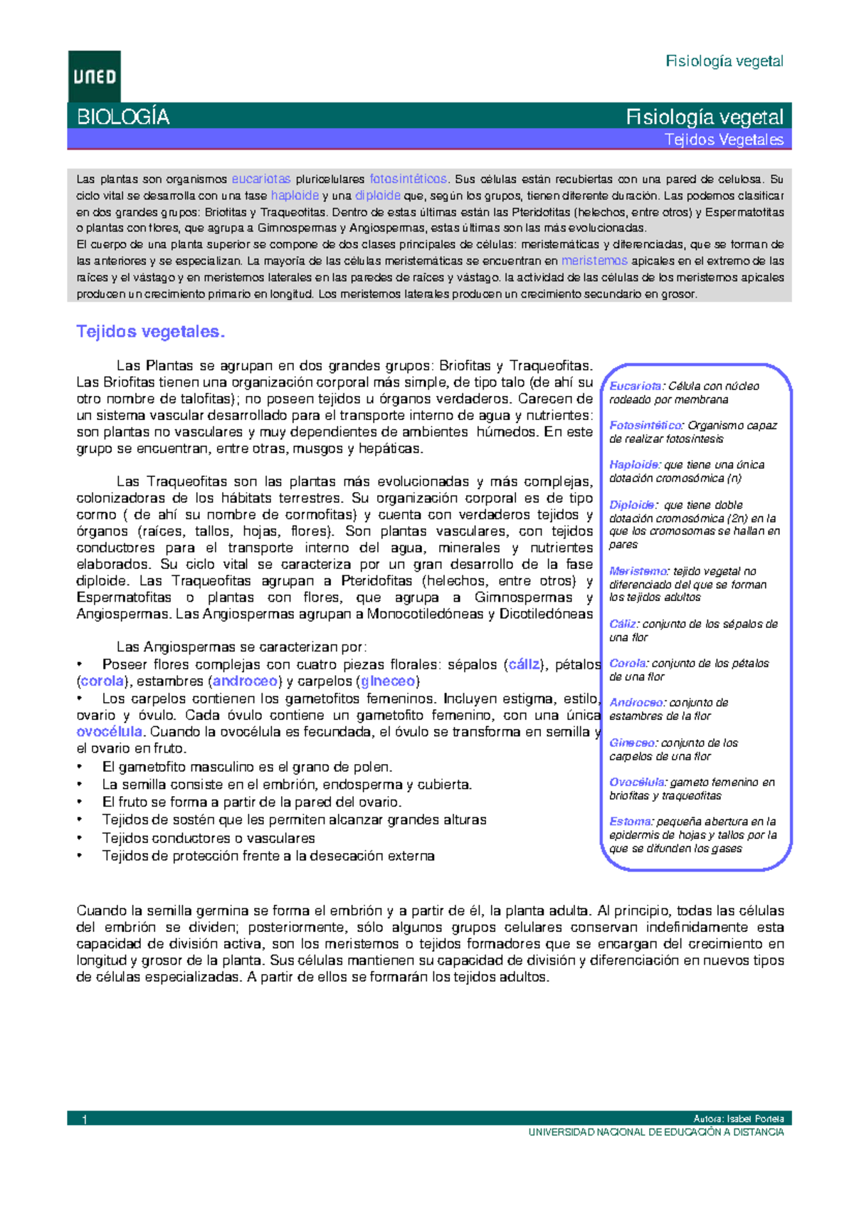 Fisio vegetal - Material de repaso - BIOLOGÍA Fisiología vegetal ...