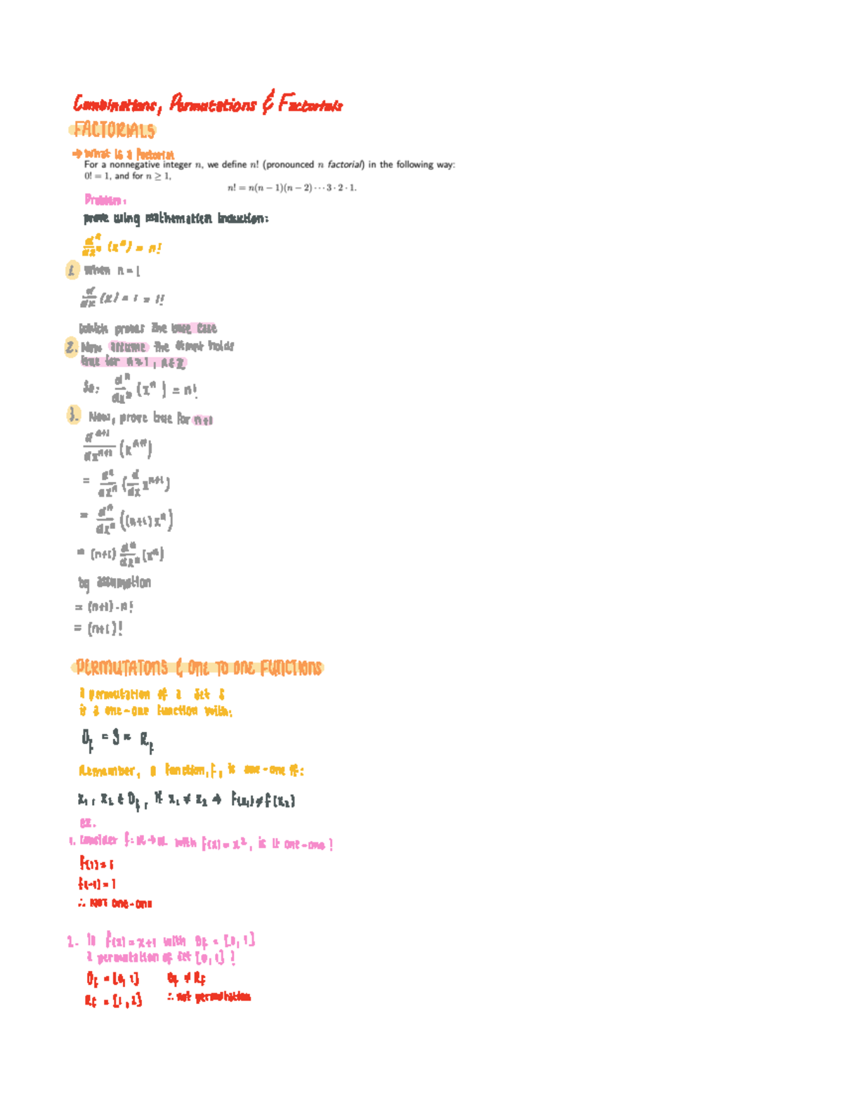 Factorials and Binomial theorem - MAM1000W - Studocu