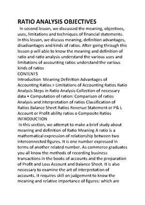 Financial Statements - Useful - FINANCIAL STATEMENTS OBJECTIVES In ...