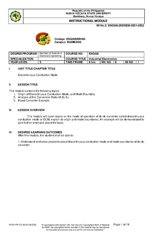 ENGG8 Module NO. 02 - topics - NUEVA VIZCAYA STATE UNIVERSITY Bambang ...